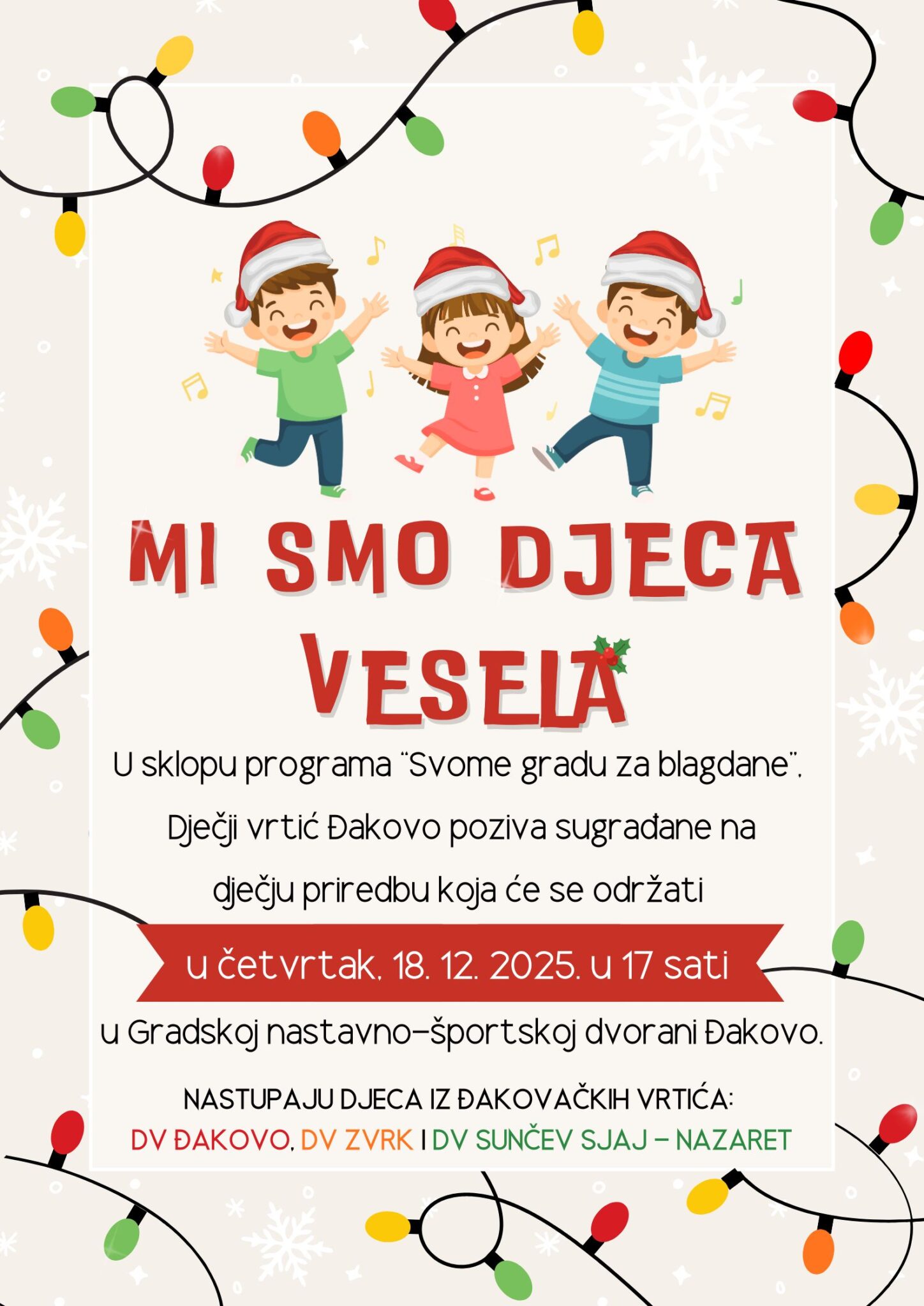 🎄Mi smo djeca vesela🎄 – Dječji vrtić Đakovo